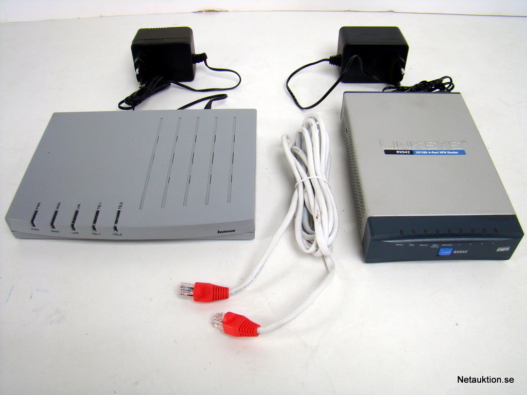Netauktion - Linksys VPN router och Inteno modem/router