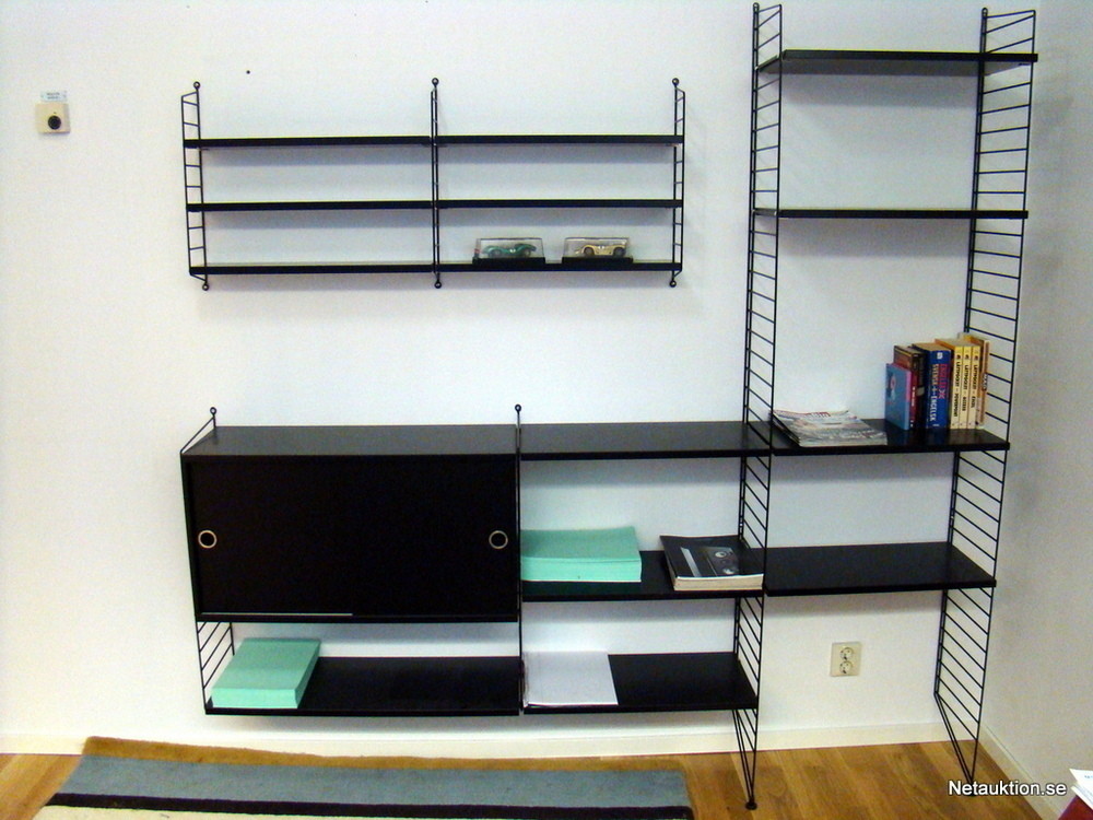 Försäljningsobjekt: Blandade hyllsystem - String, svart